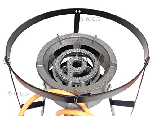 Comal Concave Stainless Steel 22" Set w/Propane Burner & Heavy Duty Stand M. D. S. Cuisine Cookwares