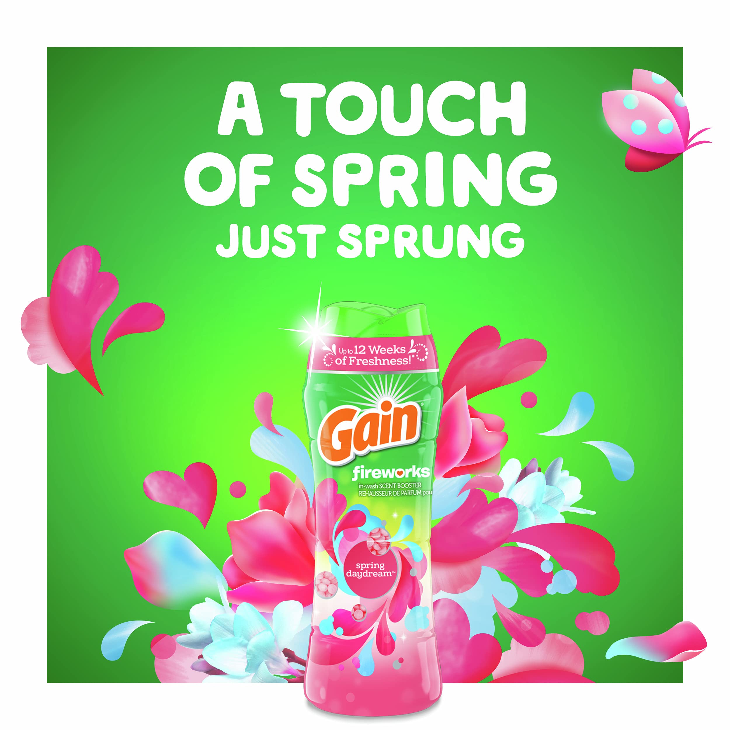 Gain Fireworks Laundry Scent Booster Beads, Spring Daydream, 18.2 fl oz, HE Compatible