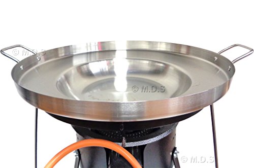 Comal Concave Stainless Steel 22" Set w/Propane Burner & Heavy Duty Stand M. D. S. Cuisine Cookwares