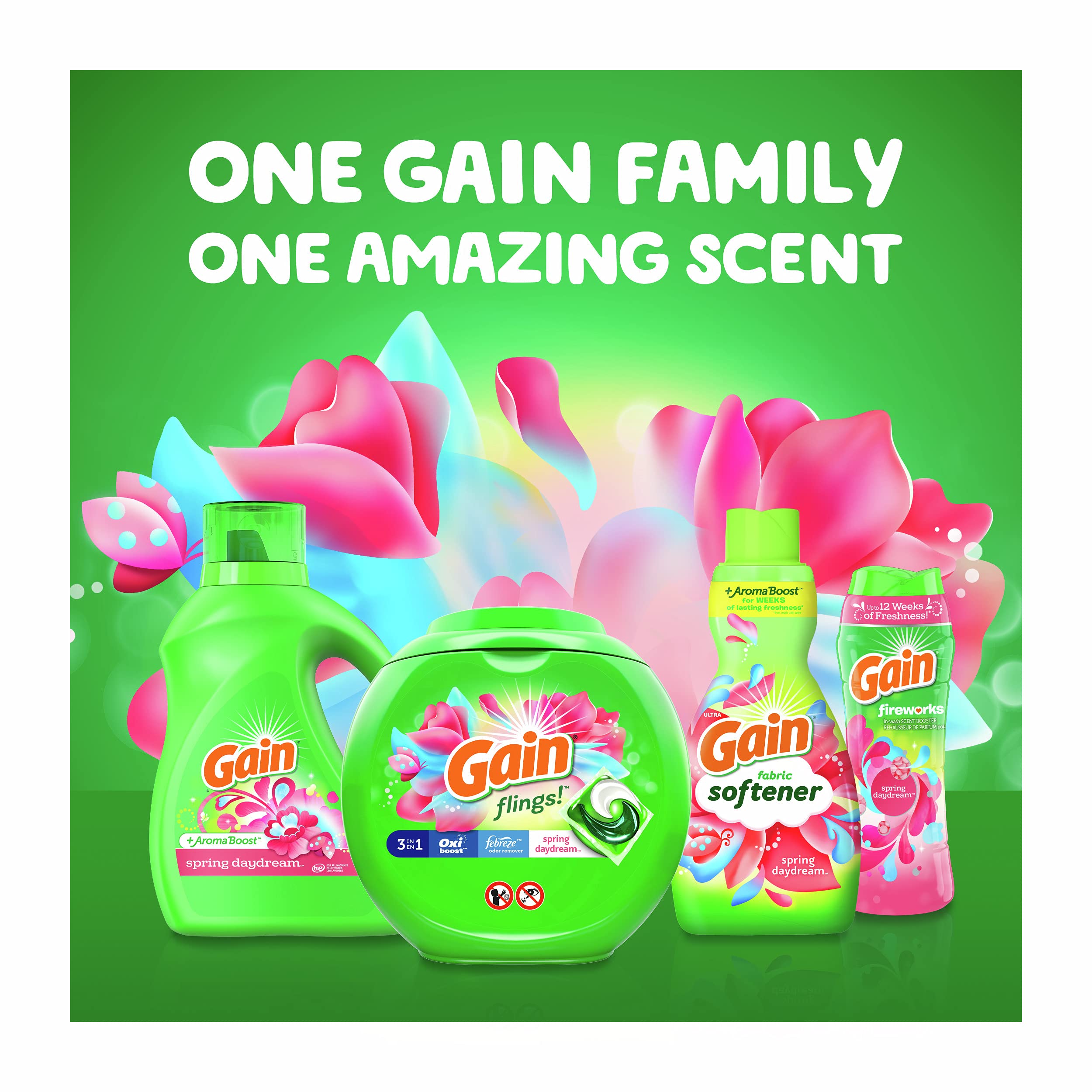 Gain Fireworks Laundry Scent Booster Beads, Spring Daydream, 18.2 fl oz, HE Compatible