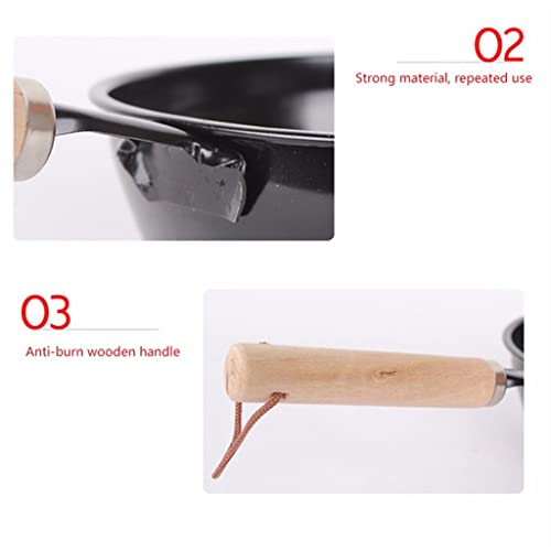 Chimney Charcoal Starter Pot Barbeque BBQ Grill with Wood Handle Portable Charcoal Brazier