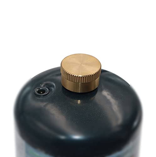 KEXMY Meter Star Pack of 4 Universal Camping Solid Brass Cap 1 LB Propane Bottle Cap Small Gas Tank Cylinder Cap - 4 pcs