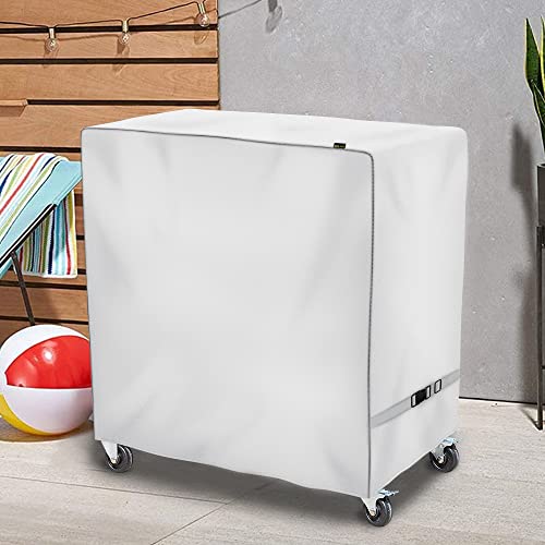 Mr.You Cooler Cart Cover - Universal Fit for Most 80-100 QT,Waterproof Thickened Fabric,Rolling Cooler (Patio Cooler,Beverage Cart, Rolling Ice Chest) Protective Cover