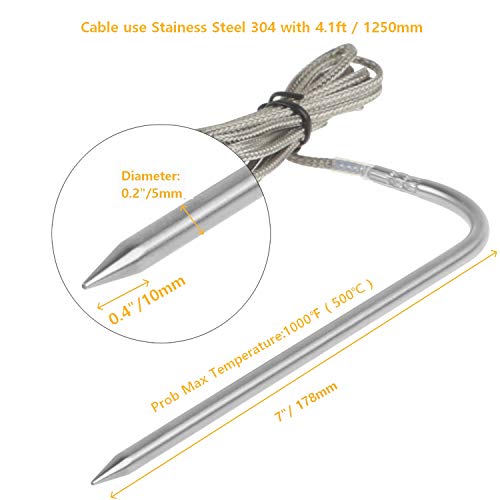 Firsgrill 2-Pack Meat Probe Replacement for Pit Boss Wood Pellet Grills & Smokers, 3.5 mm Plug