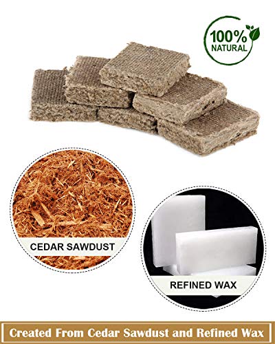 KAMaster 48 Squares Starter Blocks for Big Green Egg,Fire Starter Squares Waterproof Easy Fire Charcoal Starter Perfect for Barbecue Grills, BGE, Kamado Joe,Smokers, Wood Stove