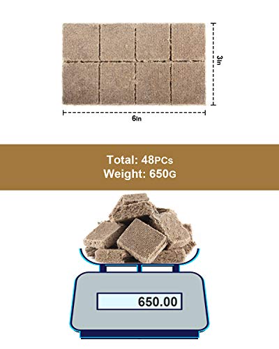 KAMaster 48 Squares Starter Blocks for Big Green Egg,Fire Starter Squares Waterproof Easy Fire Charcoal Starter Perfect for Barbecue Grills, BGE, Kamado Joe,Smokers, Wood Stove