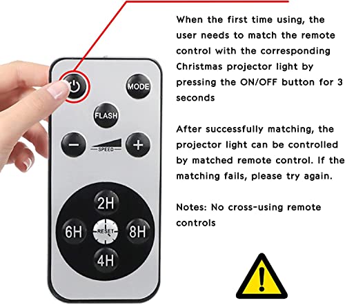 Christmas Snowflake Projector Lights Outdoor Led Snowfall Show with Remote Control Waterproof Landscape Decorative Lighting for Christmas Holiday Party Wedding Garden Patio