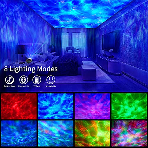 esonstyle LED Night Light for Kids, Ocean Wave Projector with Music White Noise/Timer/Bluetooth Speaker Remote Control,Galaxy Lights Projector for Bedroom/Room Decor
