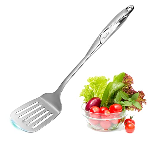 BAERFO High-grade Stainless Steel Slotted Spatula,Cooking Slotted Turner for Kitchen 1-Pcs (13.5 inch)