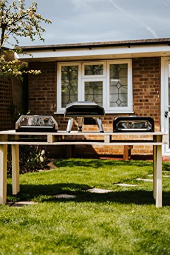 Hungry Chef Pizza Oven, Pizza Maker For Outdoor Grill, Pizza Stone, Black