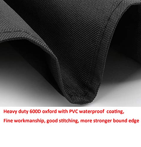 ProHome Direct Heavy Duty Waterproof Grill Cover for Char-Griller Duo 5050/5650 Gas and Charcoal Dual Fuel Grill Without Side Fire Box,Black