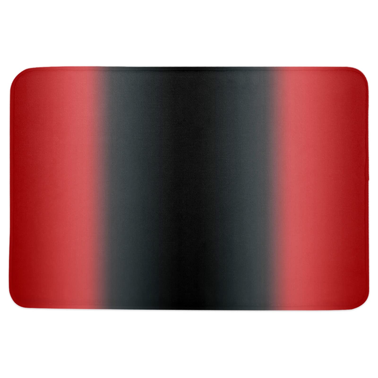 Color Gradient Soft Touch Door Mat Anti-Wear Memory Foam Comfort Floor Mat, Water Absorbent Bath Mat Rug for Bathroom Patio High Traffic Areas Red and Black Gradient Abstract Texture 18x30Inch