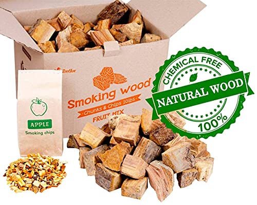 Fire Starter 60+ pc XXL Size - Сharcoal fire Starters - Better Than Lighter Cubes and Firestarter Squares and Zorestar Apple Wood Chunks - 10-12lb of Smoking Wood for Grilling and BBQ