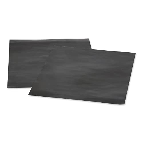 RSVP International Barbeque Grilling Collection Easy Clean, Dishwasher Safe BBQ, Mat 15.75x13, 2 Piece Set, Non-Stick, Black