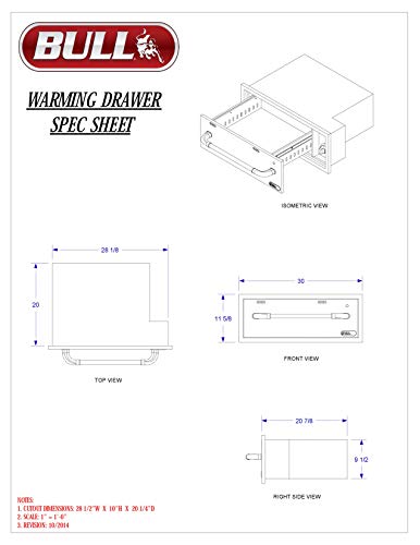 Bull Outdoor Products Stainless Steel Warming Drawer