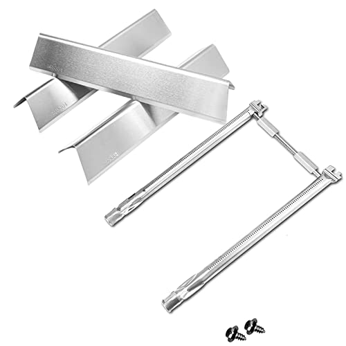 QuliMetal SUS304 Flavor Bars and Grill Burner for Weber Spirit 200 and II 200 Series Grills, Spirit E210, E220, S210, S220 (with Front Control Knobs)