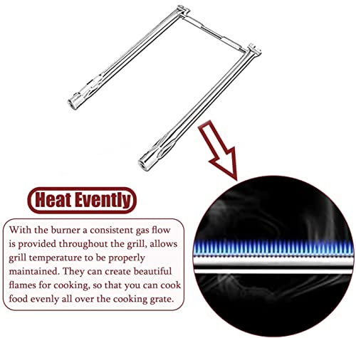 QuliMetal SUS304 Flavor Bars and Grill Burner for Weber Spirit 200 and II 200 Series Grills, Spirit E210, E220, S210, S220 (with Front Control Knobs)