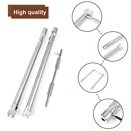 QuliMetal SUS304 Flavor Bars and Grill Burner for Weber Spirit 200 and II 200 Series Grills, Spirit E210, E220, S210, S220 (with Front Control Knobs)