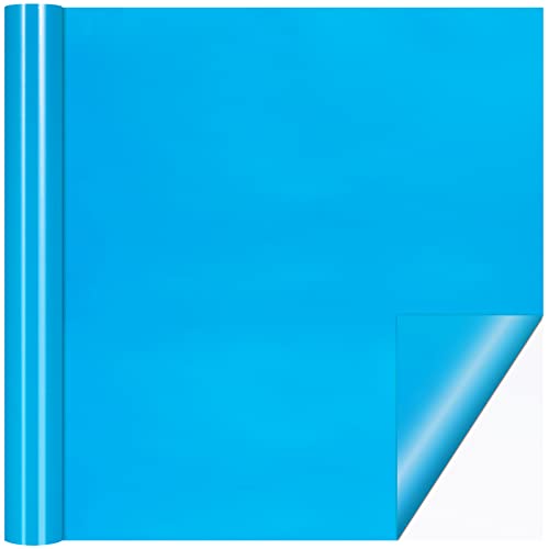 Nuanchu Vinyl Pool Liner Patch Self-Adhesive PVC Repair Patch Rectangle Pool Repair Patch for Swimming Pools Inflatable Boat(Solid Blue,12 x 40 Inch)