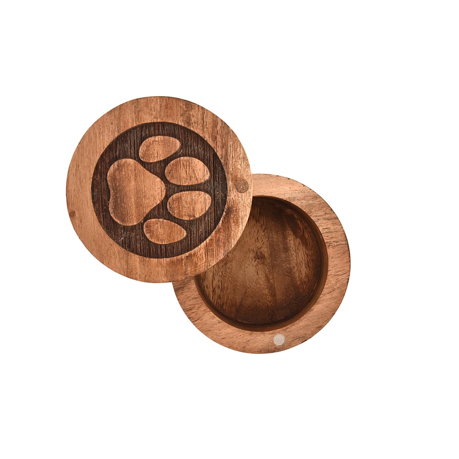 EDHAS Acacia Wood Decorative Urns Funeral Cremation Urn for Ashes for Dogs, Pet Urns for Cats (3.5" x 3.5" x 2.5")