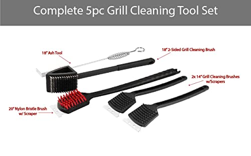 PitMaster King Ultimate Grill Cleaning 5-pc. Kit