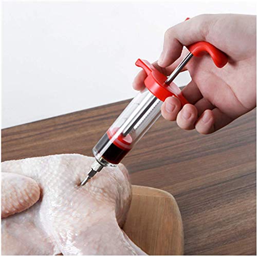 SFASTER Turkey Injector Syringe, Meat Injector Syringe, Flavor Needle Turkey Pork BBQ Steak Meat sauces Syringes marinades Kitchen Accessories, Meat Injector