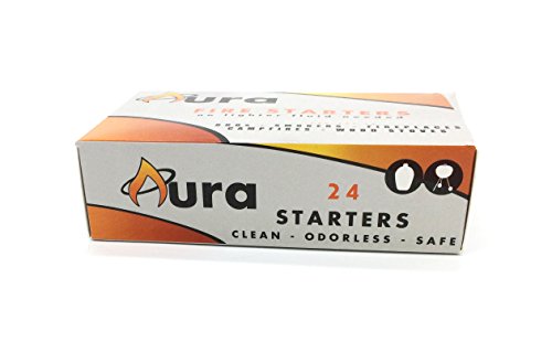 Aura BBQ All Natural Charcoal Barbeque Fire Starters, 24-Count for Big Green Egg, Kamado Joe, Primo Grill, Vision Grill, Weber Kettle, Fireplaces, Camp Fires and More!