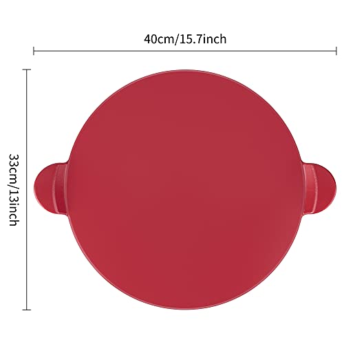 Roponan Pizza Stone, 13" Round Baking Stone for Oven and Grill, Heavy Duty Cordierite Pizza Stone with Handle, Great for Crispy Crust Pizza, Bread and Cookies
