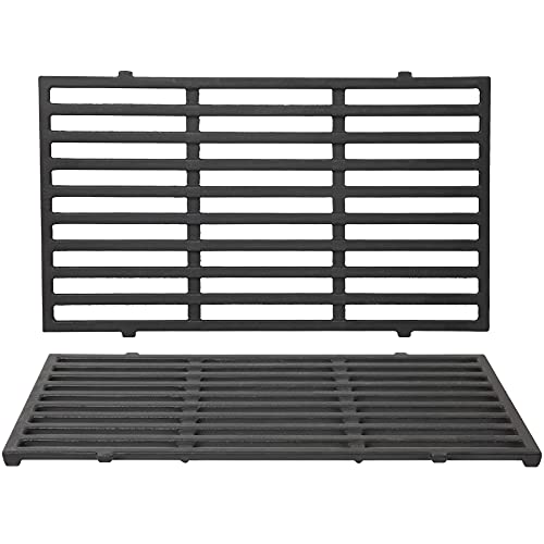 GASPRO 7637 Grill Grates Replacement for Weber Spirit 200 Series, Spirit E-210 S-210 (Front-Mounted Control), Heavy-Duty Cast Iron, 17.5 x 10.2 Inch, 2-Pack