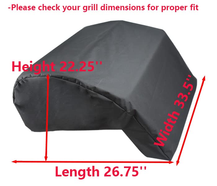 Mini Lustrous Built-in Grill Cover Compatible with Blaze 32 Inch 4-Burner Gas Grill, Water-Resistant Island BBQ Grill Top Cover, Black
