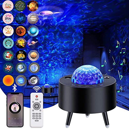 Galaxy Projector Star Projector,Ceiling Led Night Light for Bedroom with Remote Control ,Built-in Bluetooth Speaker for Valentine's Day,Birthday,Party, Gifts for Kids Couple Friends