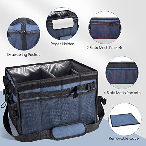 Large Grill and Picnic Caddy Picnic Basket for Griddle/ BBQ rganizer Store All Tools Accessories,Collapsible and Easy Carry Griddle Caddy for Family Outdoor,Camper,Travel,Car,RV