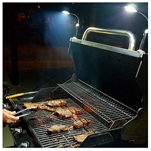 BRIGHT EYES - Magnetic Barbecue BBQ Light Set for Grilling - 6 Alkaline AAA Batteries Included - Works on All Grills with an Exception to Stainless Steel.