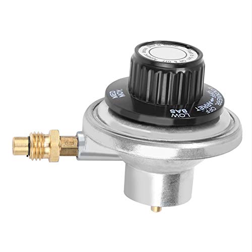 Omabeta Zinc Alloy 1"-20UNF Propane Gas Low-Pressure Adjustable Regulator Control Valve BBQ Grill Propane Regulator Valve Propane Gas Grill Control Valve Table Top Regulator
