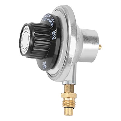 Omabeta Zinc Alloy 1"-20UNF Propane Gas Low-Pressure Adjustable Regulator Control Valve BBQ Grill Propane Regulator Valve Propane Gas Grill Control Valve Table Top Regulator