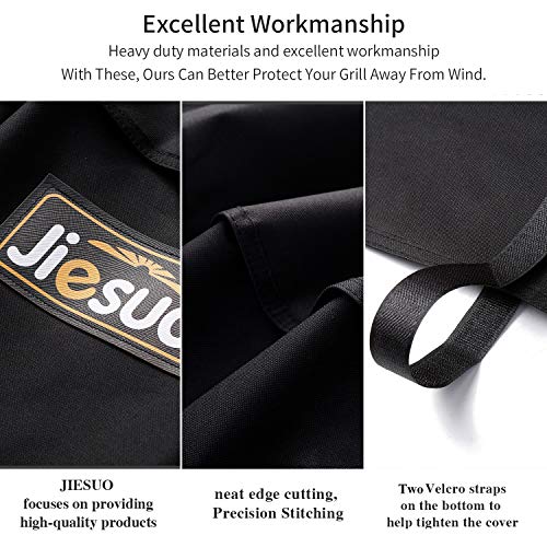 Jiesuo BBQ Grill Cover for Weber Charcoal Kettle: Heavy Duty Waterproof 22 Inch Weather Resistant Barbeque Grill Covers
