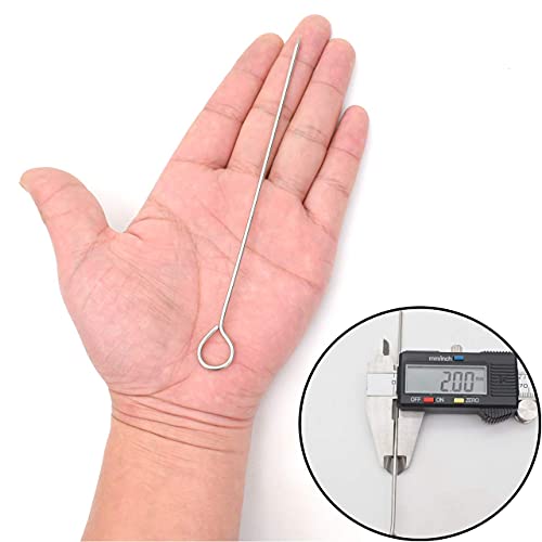 HONSHEN 30 pcs 6 inches Turkey Lacers for Trussing Turkey,Stainless Steel Skewers Turkey Pins for Trussing Turkey and Poultry