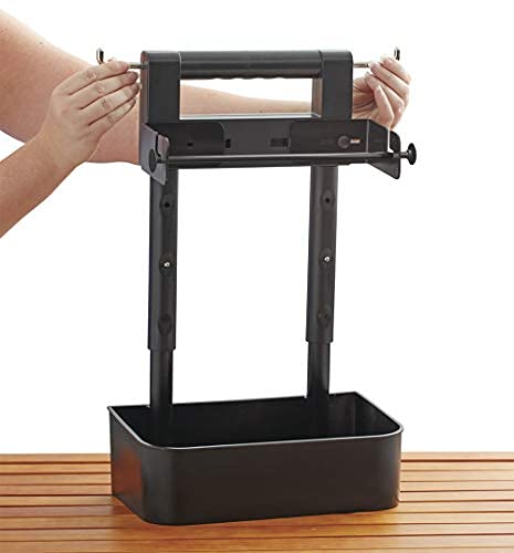 Mr. Bar-B-Q Adjustable Grilling Caddy | Store all your Grilling Accessories in One Place | Roller Towel Holder | Reduce Mess While Grilling