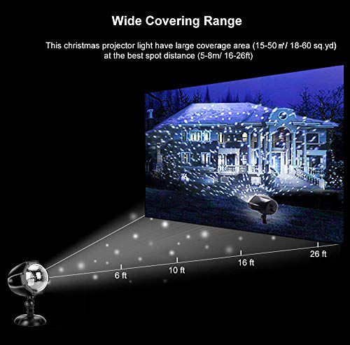 UPODA LED Snowfall Projector Lights Outdoor Christmas Snowfall Light Waterproof with Wireless Remote for Garden House Xmas, Valentineās Day, Wedding, Parties