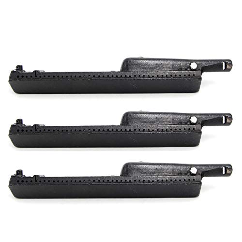 BBQ funland CB4901 (3-pack) Cast-Iron Grill Pipe Burner Replacement for Charbroil, Centro, Front Avenue, Costco Kirkland and others