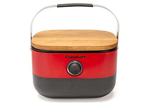 Cuisinart CGG-750 Portable, Venture Gas Grill, Red & CMD-108 Melting Dome, 9",Stainless steel