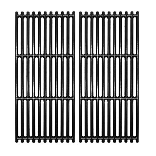 Hongso 18 1/4 inch Coated Cast Iron Grill Grates for Charbroil 463241013, 463241014, 466241013, 463243812, 466241014, 463270612, G526-0007-W1, Tru-Infrared 2 Burner Grills, PCB007