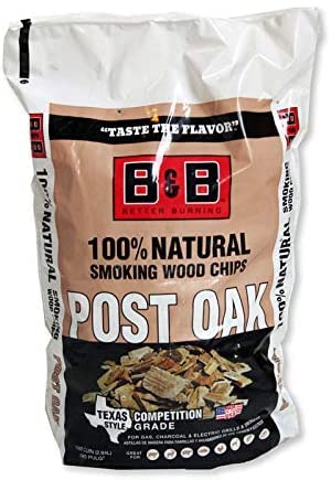 B&B Charcoal Inc Post Oak Smoking Chips (Two Pack), 180 cu in (00124)