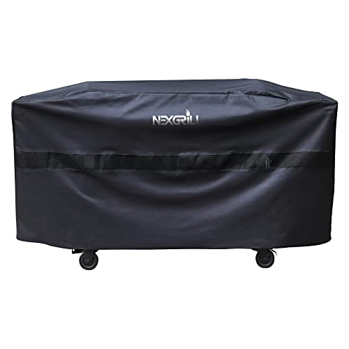 Nexgrill Premium Polyester Heavy Duty Quality Build Outdoor Cooking Flat Top Barbecue Griddle Cover, Durable, Water Resistant, with Adjustable Strap, fits 42" Flat Top Griddle, Black