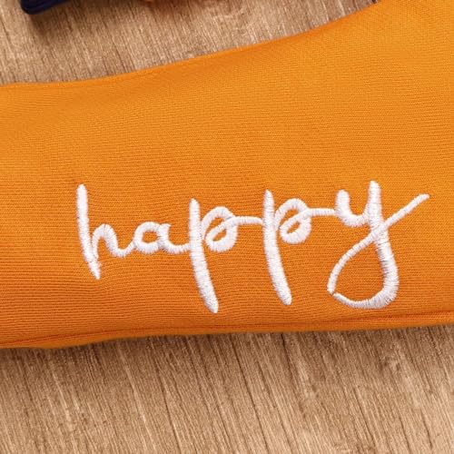 CETEPY Baby Boys Clothes 12-18 Months Toddler Boy Sweatshirt Patchwork Fall Winter Long Sleeve Shirt Pants Outfits Clothing Set Set Yellow 12-18 Months