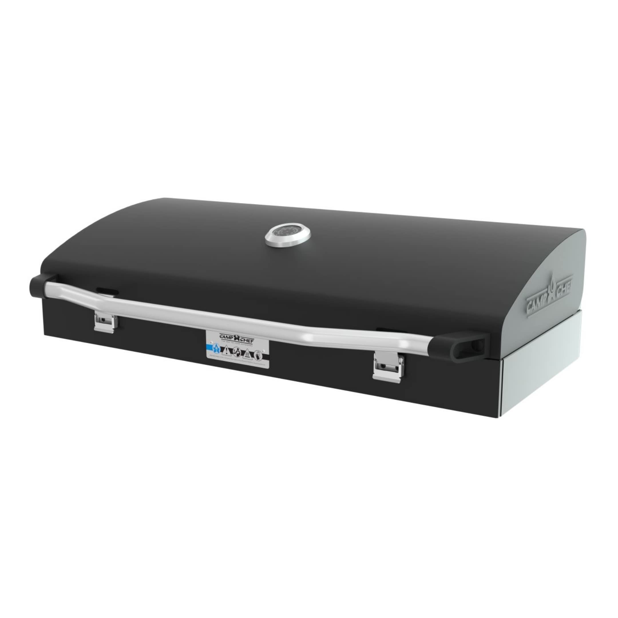Camp Chef Deluxe BBQ Grill Box, for 2 burner stoves, black, 14 in. x 32 in. x 10 in.