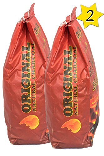 Original Natural Charcoal Hardwood Briquettes 2 X 100% Premium All-Natural Pillow Shaped Charcoals - Lights Easy, Burns Quickly, Adds Extra Flavor to Meats (7.07 lb.)