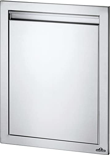 Napoleon Built-in Component - BI-1824-1D - Reversible Single Door, Stainless Steel, 18-inches Wide by 16-inches Tall, Durable Anodized Aluminum Handles, Soft Close Hardware, Napoleon Stamp Detail