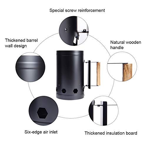 TOTOU Barbecue Tools Fast Charcoal Ignition Barrel Carbon Stove Outdoor Barbecue Fire Bamboo Chimney Starter