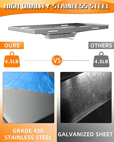 Grease Tray for Gas Grill - Adjustable 24"-30" Universal Grill Replacement Parts for Dyna Glo, Nexgrill, Expert Grill, Kenmore, BHG and More
